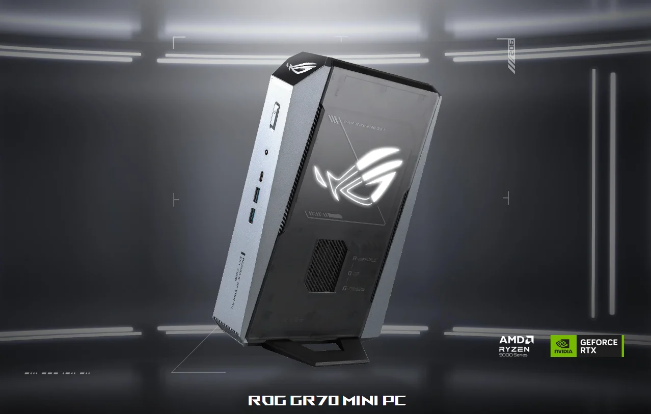 ASUS ROG GR70 Mini PC Launches with Ryzen 9 and RTX GPU